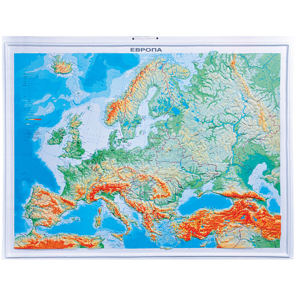 Релјефна карта на Европа – ДавкА